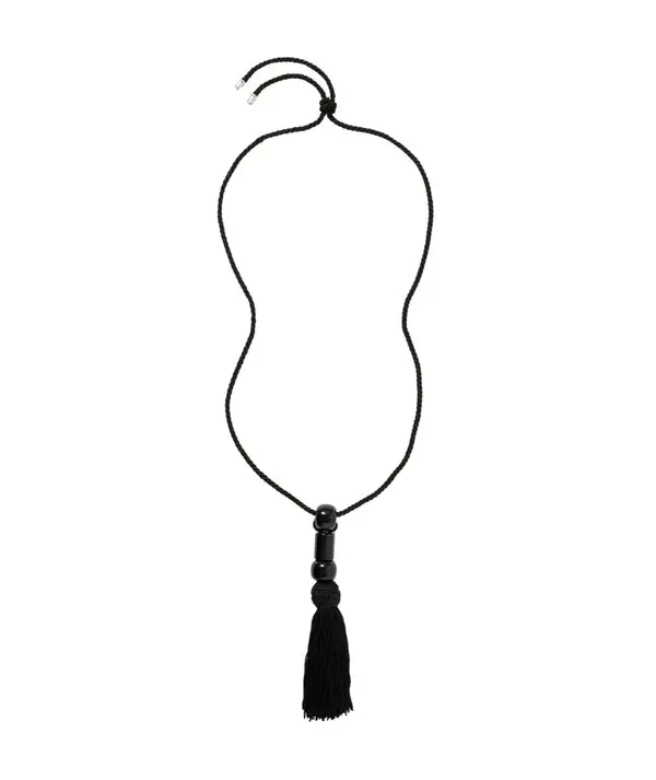Le Sundial Trinity Onyx And Satin Cord Necklace - Black
