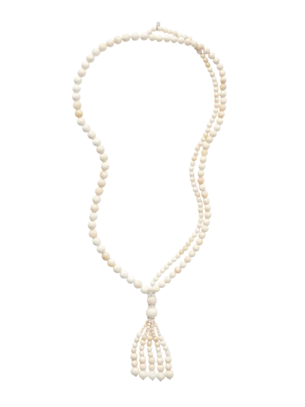Le Sundial Venice Opera Tasseled Stone Necklace - Neutrals