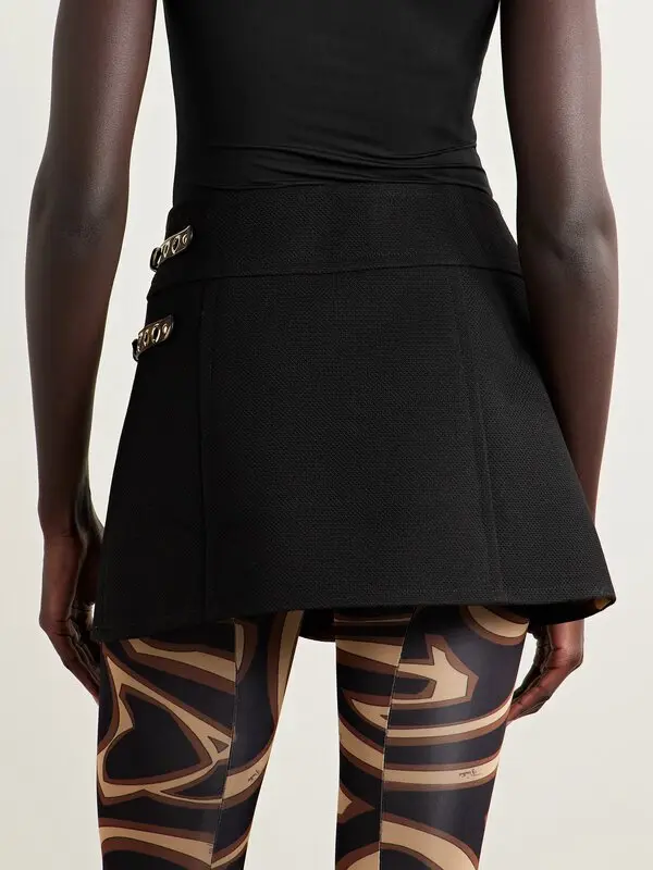 Emilio Pucci Buckled Wool Mini Skirt