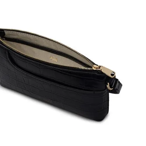 RADLEY Pockets Faux Croc Mini Ziptop Shoulder Bag - Black