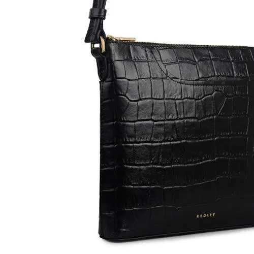 RADLEY Pockets Faux Croc Ziptop Crossbody Bag