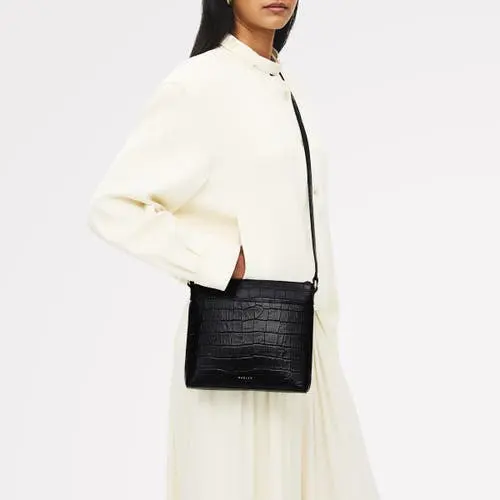 RADLEY Pockets Faux Croc Ziptop Crossbody Bag