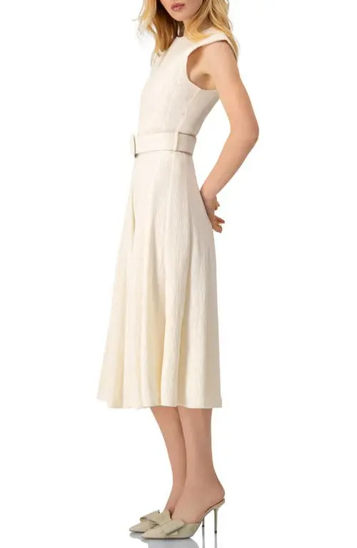 IVONNE Sleeveless Midi Dress With Belt