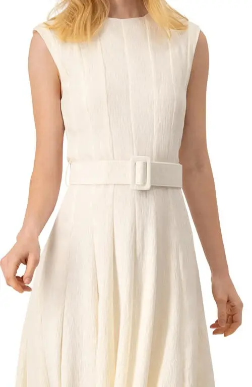 IVONNE Sleeveless Midi Dress With Belt