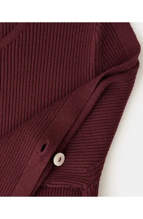Mango Button Trim Long Sleeve Sweater Dress