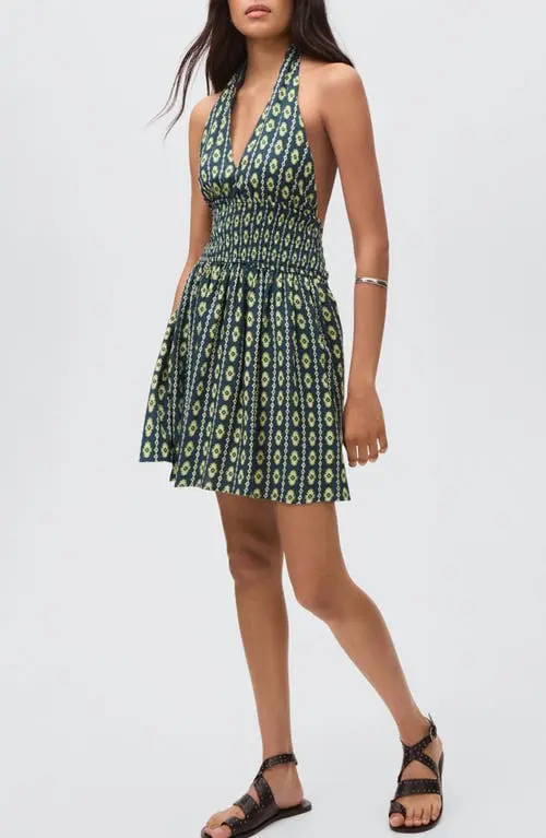 Mango Printed Halter Dress