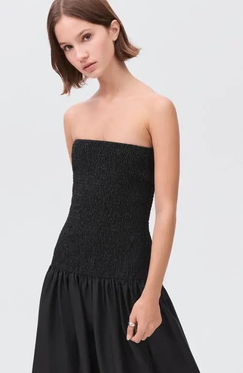 Mango Strapless Maxi Dress - Black