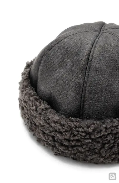 Mango Faux Shearling Cuffed Hat