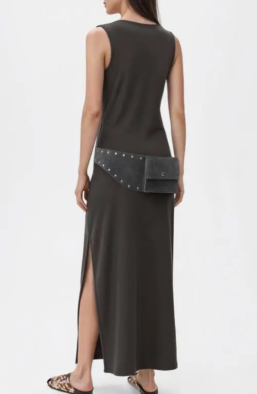 Mango Knit Maxi Dress - Charcoal