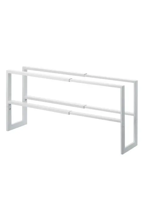 YAMAZAKI 2-tier Expandable Shoe Rack - White