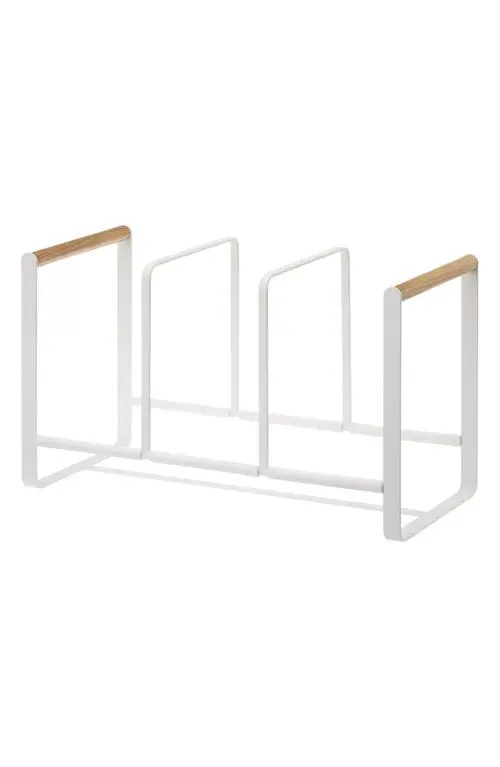 YAMAZAKI Vertical Plate Organizer - White