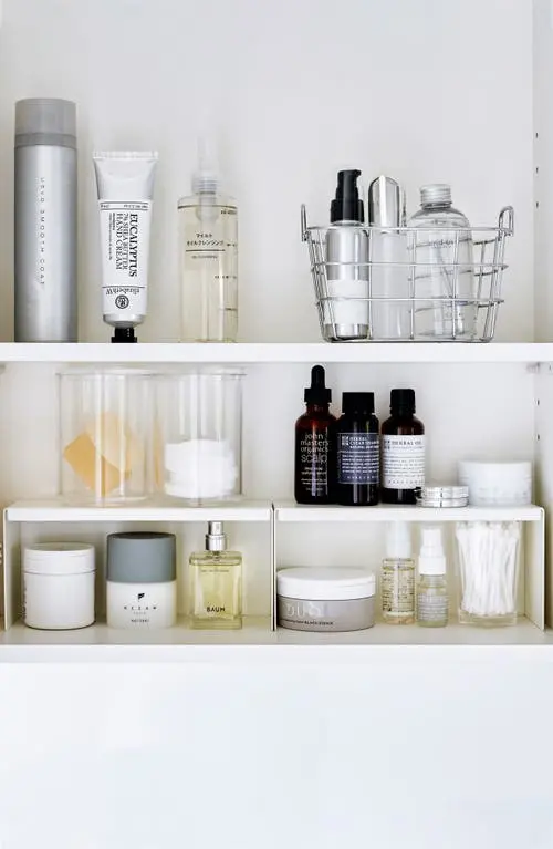 YAMAZAKI Set Of 2 Medicine Cabinet Racks - White