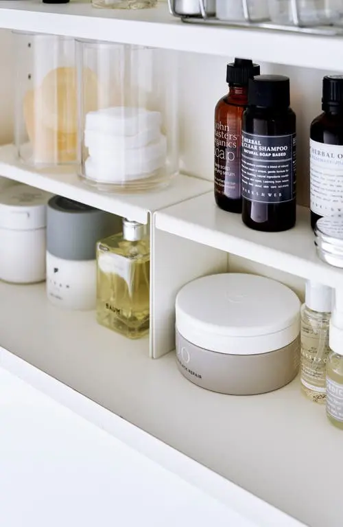 YAMAZAKI Set Of 2 Medicine Cabinet Racks - White