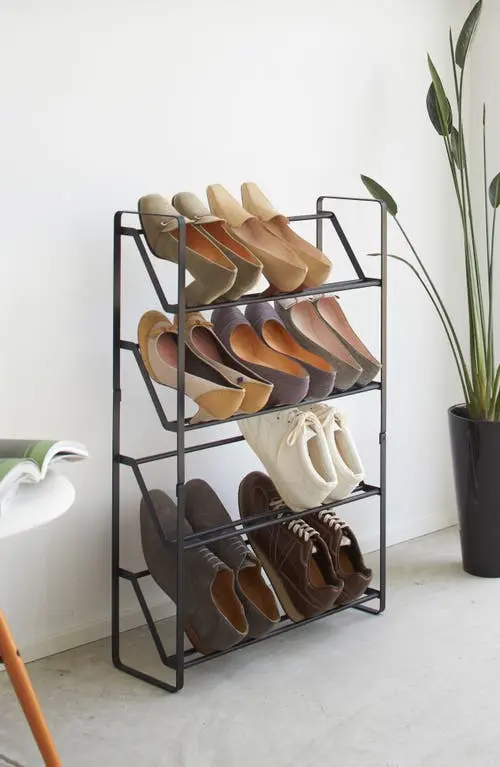 YAMAZAKI Slim Shoe Rack - Black