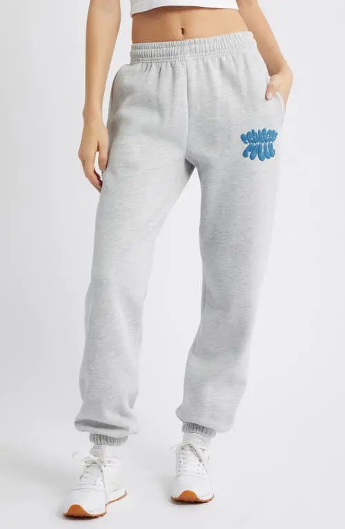 Princess Polly Puffy Logo Sweatpants - Grey