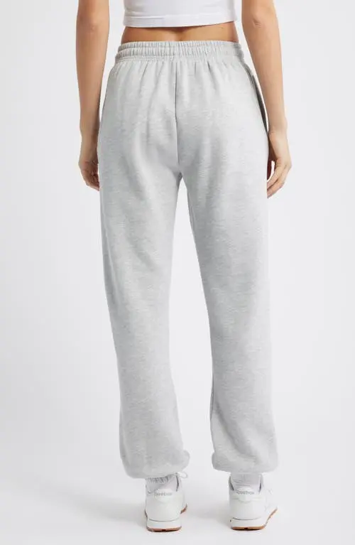 Princess Polly Puffy Logo Sweatpants - Grey