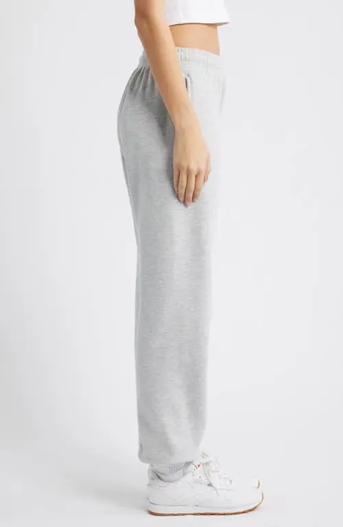 Princess Polly Puffy Logo Sweatpants - Grey