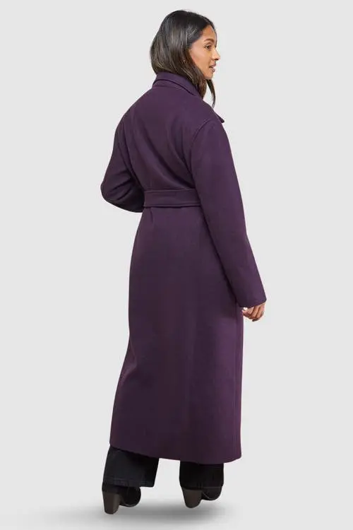 OASIS Midi Coat With Tie Belt Detail