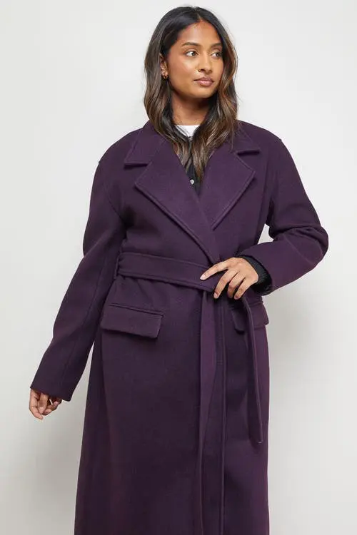 OASIS Midi Coat With Tie Belt Detail