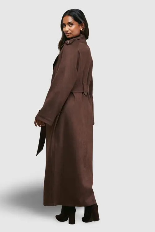 OASIS Belted Cuff Detail Coat