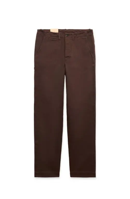 FORTELA Wallace Herringbone Trousers - Brown