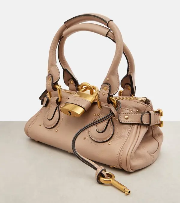 Chloé Paddington Small Leather Shoulder Bag - Pink