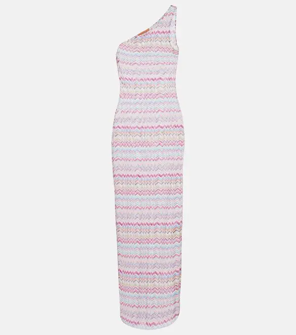 Missoni Zigzag One-shoulder Maxi Dress - Multicoloured