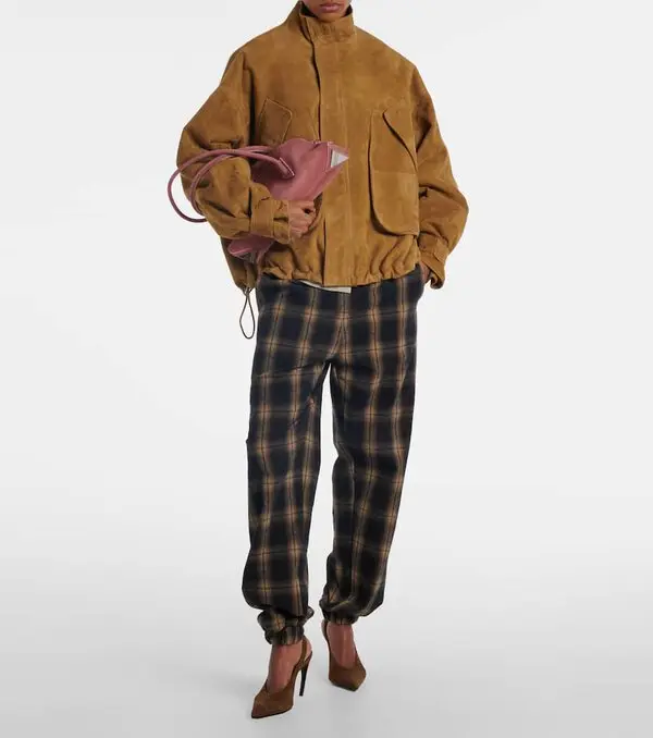 Attico Suede Bomber Jacket
