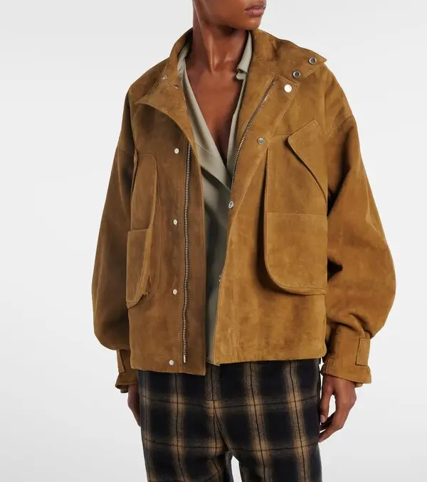 Attico Suede Bomber Jacket