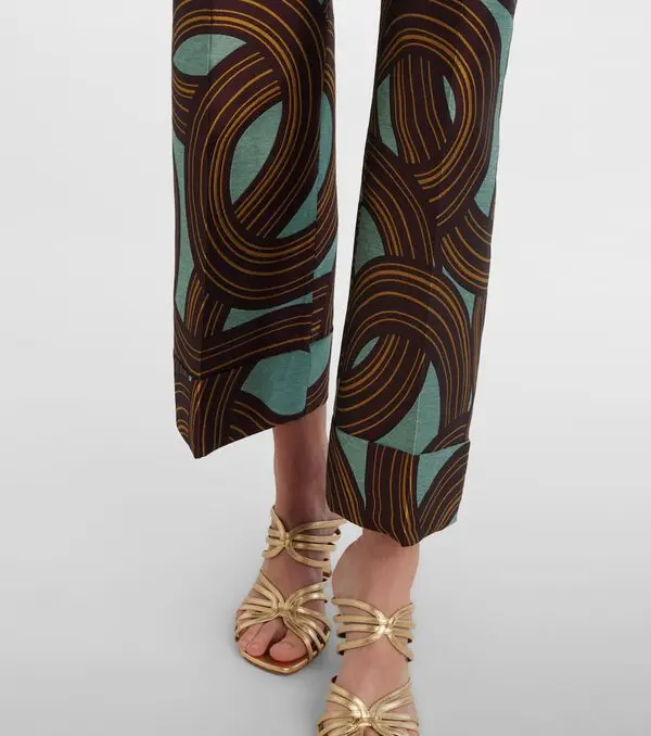 La DoubleJ Hendrix Printed Cropped Straight Pants