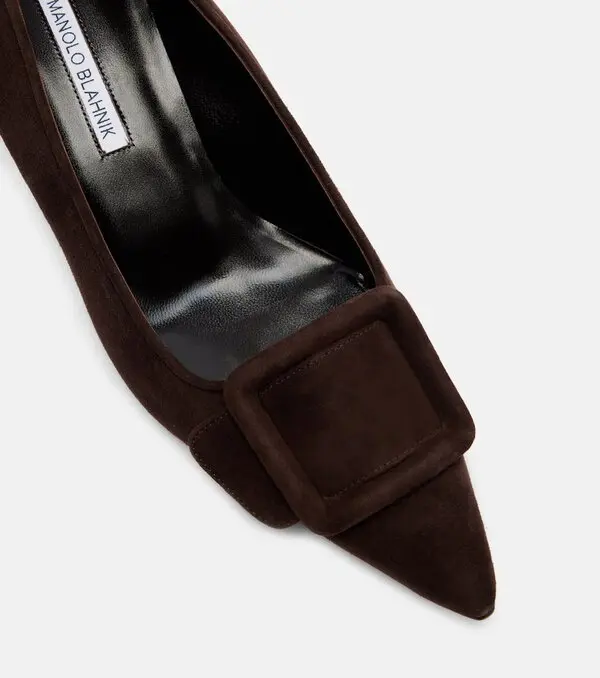 Manolo Blahnik Maysale 50 Suede Pumps