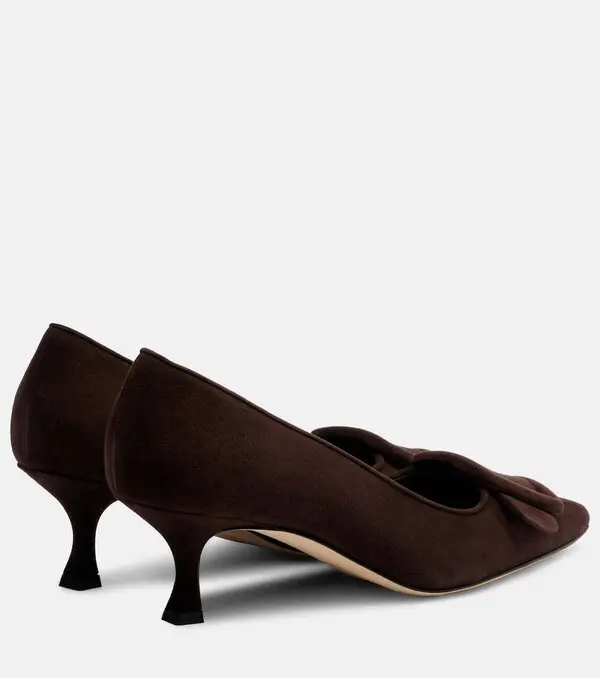 Manolo Blahnik Maysale 50 Suede Pumps