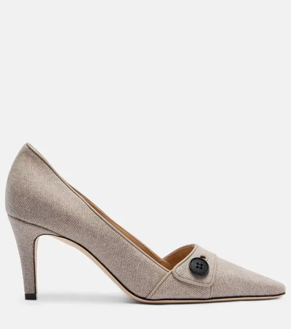 Manolo Blahnik Lulumae 70 Herringbone Pumps