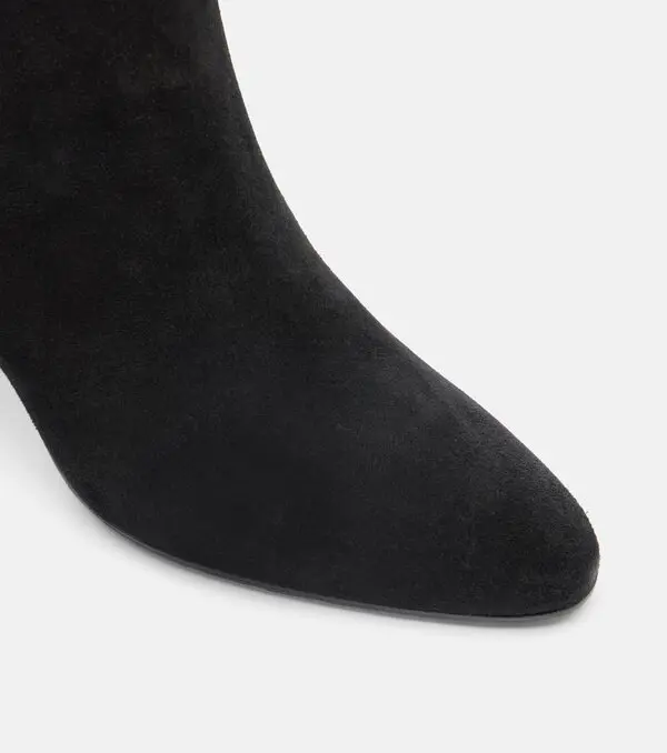 Manolo Blahnik Calasso Suede Mid-calf Boots - Black