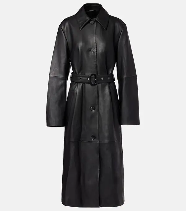 TOTEME Belted Leather Coat