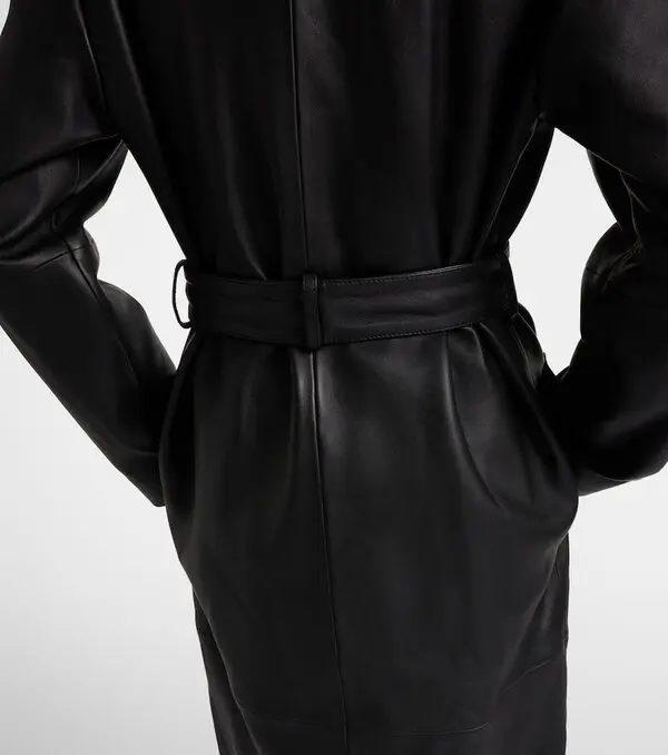 TOTEME Belted Leather Coat