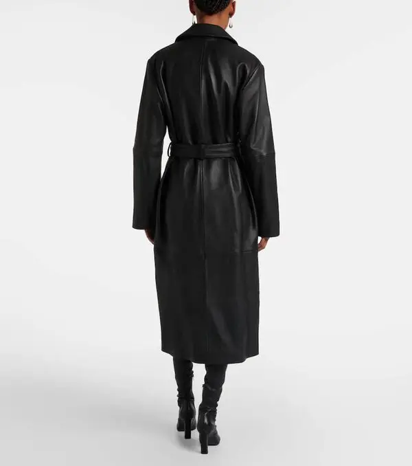TOTEME Belted Leather Coat