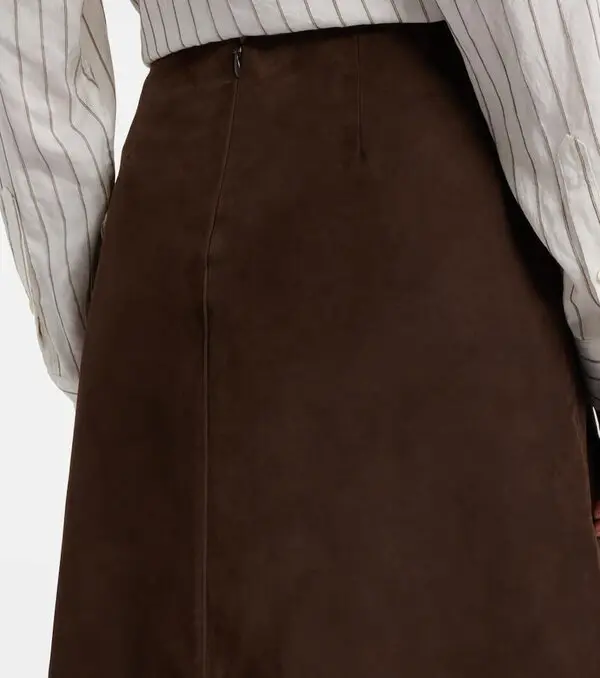TOTEME Suede Miniskirt