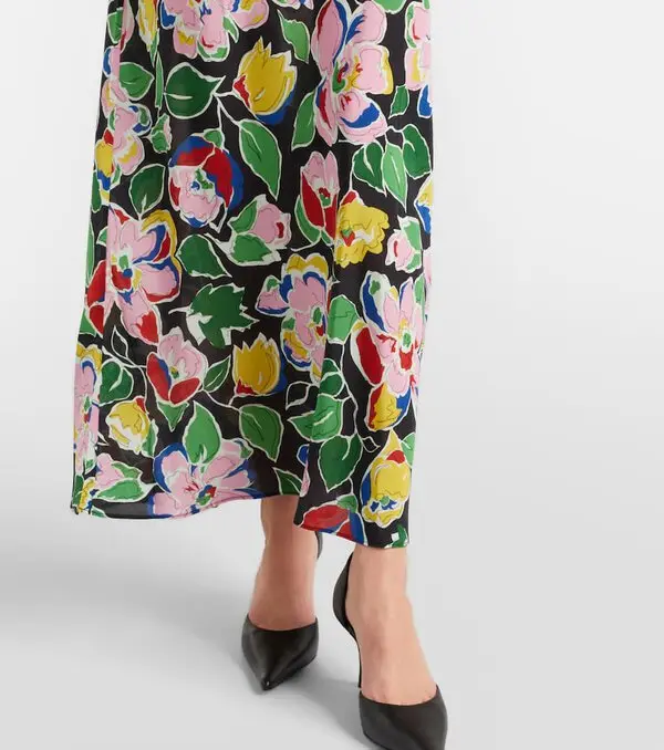 Rixo Jeannie Floral Silk Maxi Dress - Multicoloured