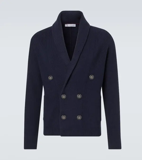 Brunello Cucinelli Double-breasted Cotton Cardigan
