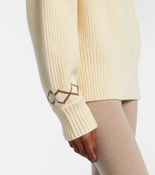 Varley Sigrid Ribbed-knit Half-zip Sweater