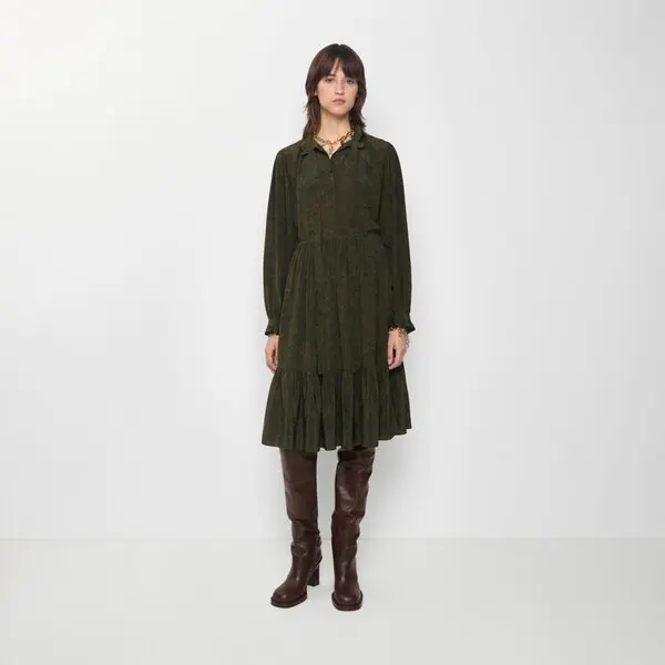 Burberry Foliage Silk Dress