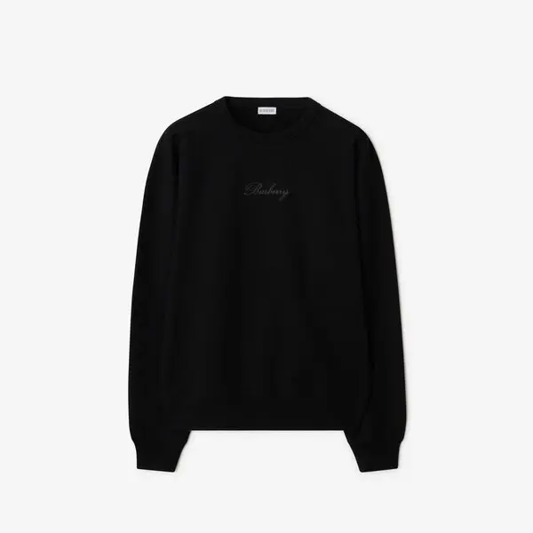 Burberry Cursive Logo Cotton Sweatshirt