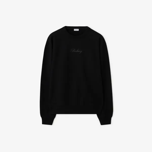 Burberry Cursive Logo Cotton Sweatshirt