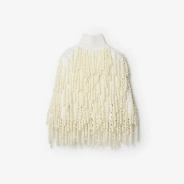 Burberry Wool Mohair Blend Cape - White