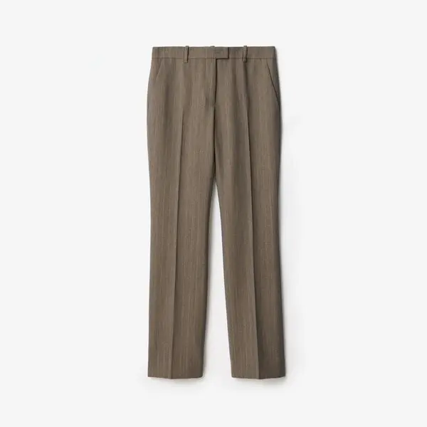 Burberry Mouliné Wool Tailored Trousers