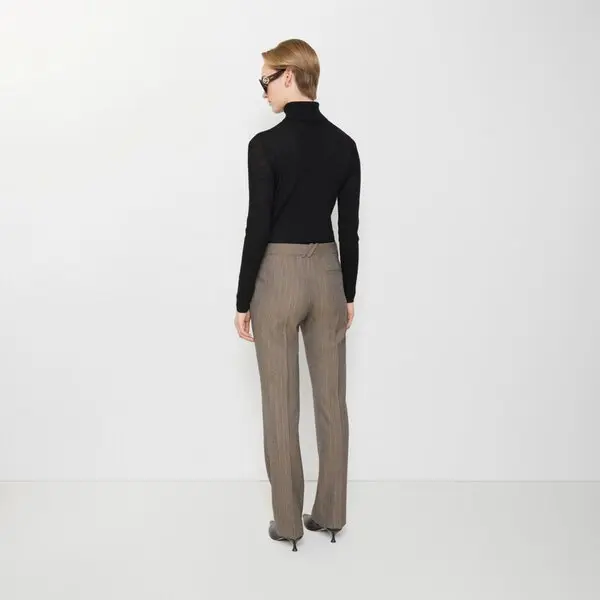 Burberry Mouliné Wool Tailored Trousers