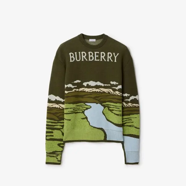 Burberry Landscape Wool Blend Sweater