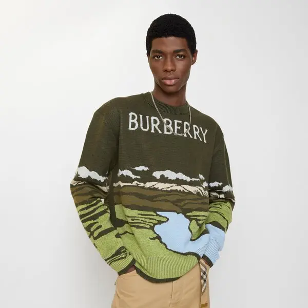 Burberry Landscape Wool Blend Sweater