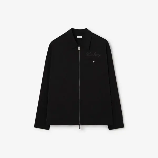 Burberry Nylon Zip Overshirt - Black